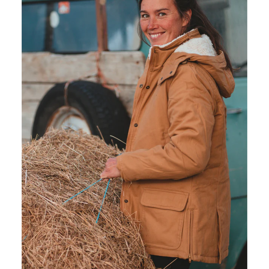 Outback Trading Womens Juniper Canvas Jacket-TAN